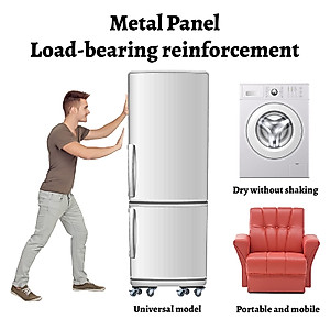 4 Wheels Moving Dolly Heavy Duty Furniture Dolly Set 880-3086LBS Load Capacity Movers Dolly with Casters and Lifter for Heavy Furniture in Home, Office, Warehouse (3086lbs)