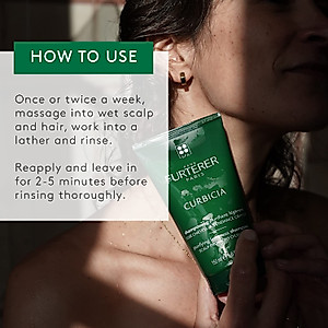 Rene Furterer CURBICIA Normalizing Lightness Shampoo, Oily-Prone Scalp, Sebum Control, 5 oz.