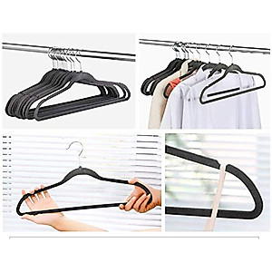 Honji Premium Velvet Hangers (Pack of 30) Heavyduty - Non Slip - Velvet Suit Hangers Hooks,Space Saving Clothes Hangers Blue (30pcs)