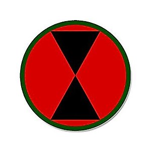 GHaynes Distributing MAGNET 7th Infantry Division Seal Shaped Magnet(decal logo seventh army military) Size: 4 x 4 inch