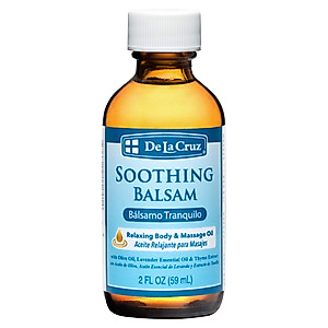 De La Cruz Soothing Balsam (Balsamo Tranquilo) Massage Oil - No Preservatives or Artificial Colors - Made in USA - 2 FL OZ