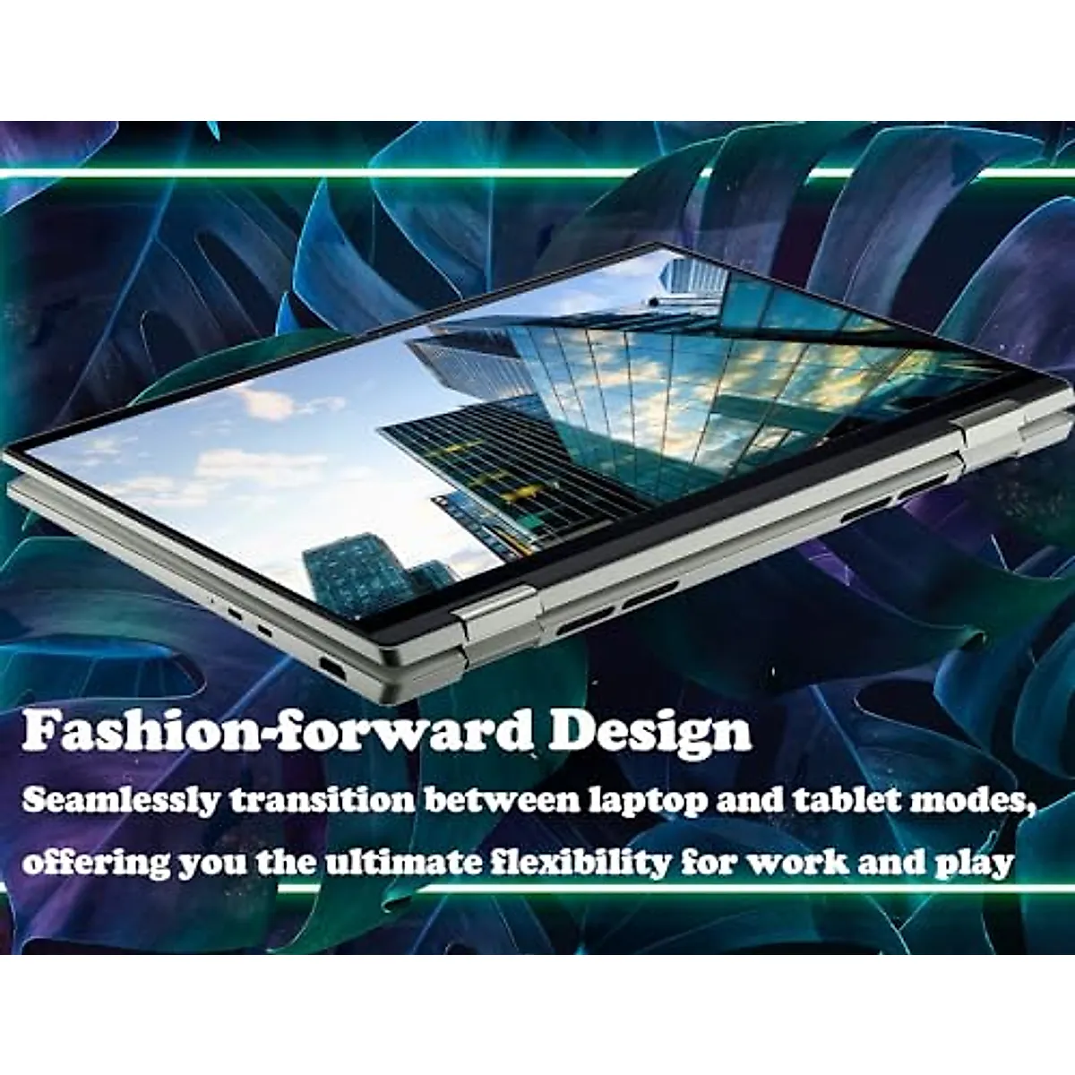 Dell Inspiron 14 Inch FHD Touchscreen 2 in 1 Business Laptop, AMD Ryzen 7 5825U, 16GB RAM, 512GB SSD, Windows 11 Pro, Backlit Keyboard, Fingerprint Reader, HDMI, WiFi 6, Pebble Green