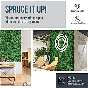 CREATIVE SPACE Grass Wall Panels Artificial Plants Wedding Backdrop 12 PCS 20 x 20 Inch Boxwood Panels Privacy Hedge Screen for Indoor Outdoor Garden Wall Decor Bedroom