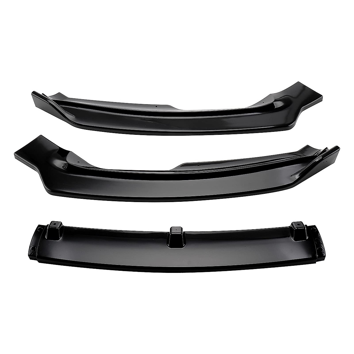 MotorFansClub 3pcs Front Bumper Lip Splitter Fit for Ford Fusion Mondeo 2017 2018 2019 Trim Protection Splitter Spoiler, Black