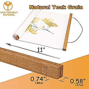 WITCOLOR Magnetic Poster Hanger Frame, Teak Magnet Poster Frame 11x14 11x17 11x22 for Posters, Kids Paintings, Photos, Maps, Scrolls, Picture, Canvas Works and Art Prints(2 Pack)