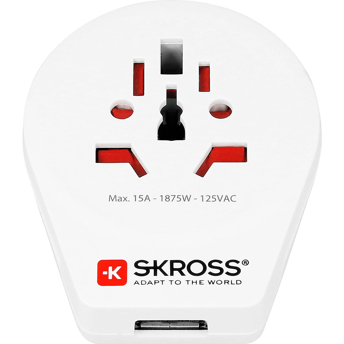Skross World to USA USB Travel Adaptor, White