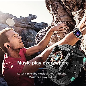 Smart Watch with Earbuds [GPS 45mm] 1.96" Full Touch Retina Display, Military Grade IP67 Waterproof Watch with Answer Calls and Send Messages…