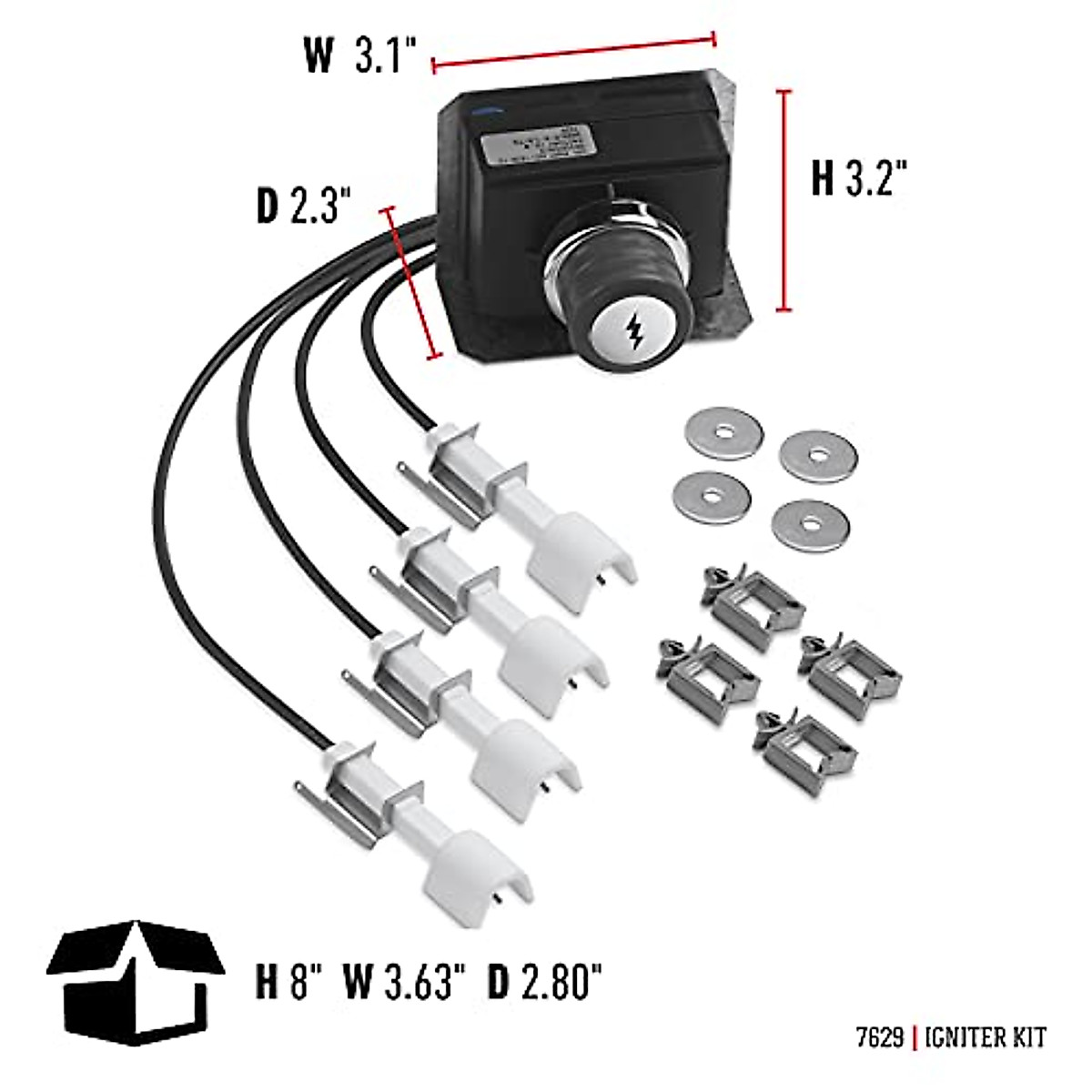Weber Igniter Kit for 330 Model Genesis Gas Grills, Black