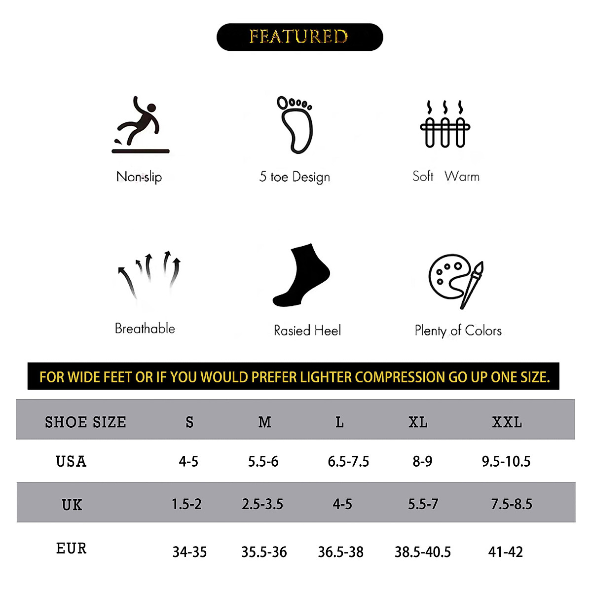 ABIRAM Yoga Socks Toeless Non-Slip Grips & Straps, for Pilates, Barre, Ballet, Bikram, Workout for Women