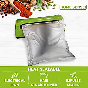 30pcs Mylar Bags for Food Storage with Oxygen Absorbers - Extra Thick 14.8 Mil - 1 Gallon Mylar Bags with Oxygen Absorbers 400cc- Ziplock Resealable Bolsas Mylar con absorbentes - Mylar Bag 1 Gallon