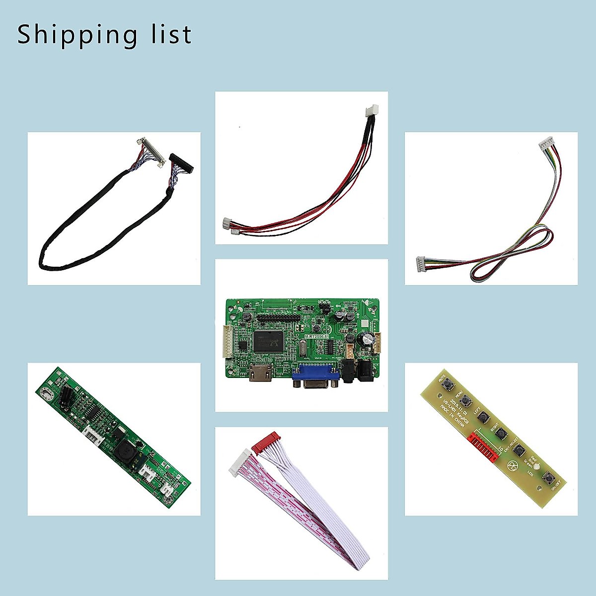 VSDISPLAY HD-MI VGA LCD Controller Board VS-RTD2556HV-V2 Work for 21.5 Inch 1920x1080 LM215WF3-SDA1 LM215WF3 SDA1 LM215WF3 SD A1 LM215WF3(SD)(A1) 30 Pin EDP LCD Screen