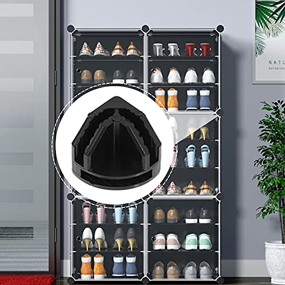 BESPORTBLE Wire Cube Connectors, 20Pcs Wire Grid Cube Organizer Connector Storage Shelving Connectors PP Closet Buckles for Home DIY Wire Cube Storage Unit (3. 1X2. 5X2. 3cm)