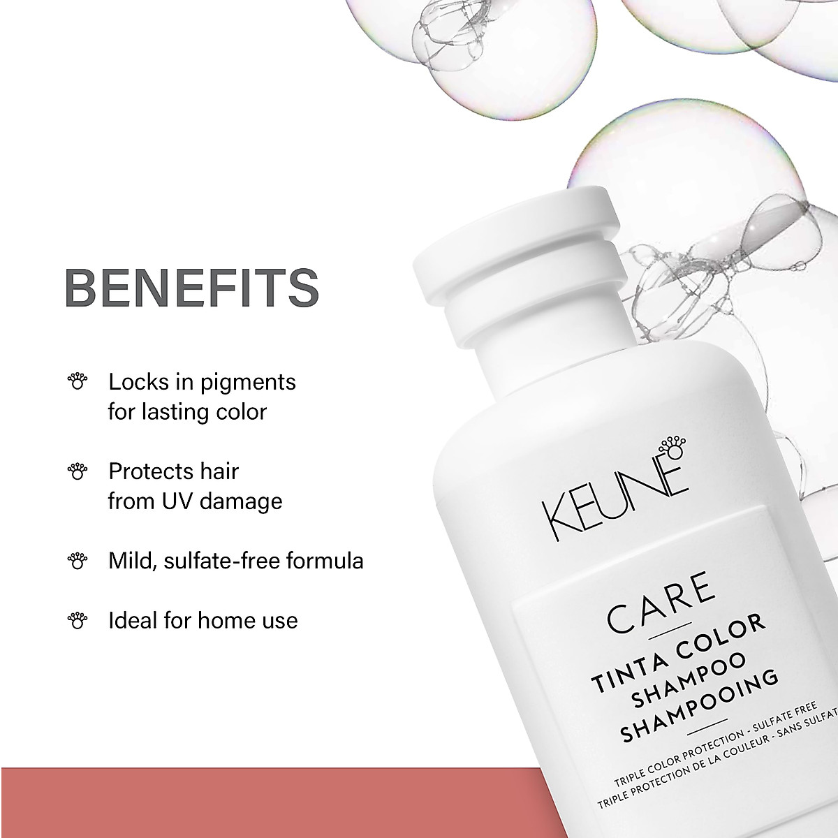 Keune Care Tinta Color Shampoo, Sulfate-Free & UV-Protecting Cleanser with Triple Color Protection, 10.1 Fl Oz