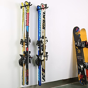 TORACK Garage Hooks Heavy Duty Tool Organizer, Wall Mount Hanger Rack Garage Storage Utility Hooks for Car Tires, Ladders, Chairs, Strollers, Power Tools, Garden Tools (2 Pack, 12.4" Hooks)