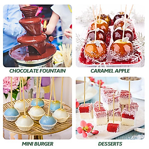 200 PCS Bamboo Skewers 12 inch - Wooden Skewers for Grilling, Fruit, Appetizers, Chocolate Fountain, BBQ, Shish Kabob - Natural Wood Skewer for Kitchen, Party, Crafting, Φ=4 mm (Qtipzify)