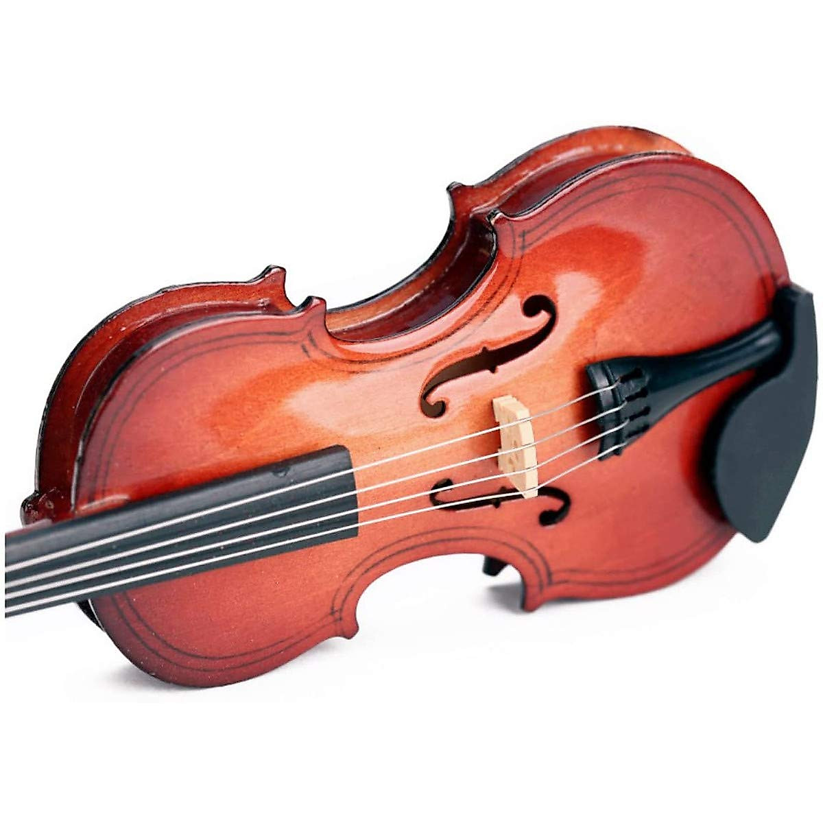 VERSAINSECT Miniature Violin with Stand,Bow and Case Mini Musical Instrument Miniature Dollhouse Model Home Decoration (3.15"x1.18"x0.59")
