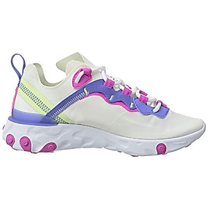 NIKE Women's Race Running Shoe, White Fire Pink Sapphire Barely Volt, 7.5