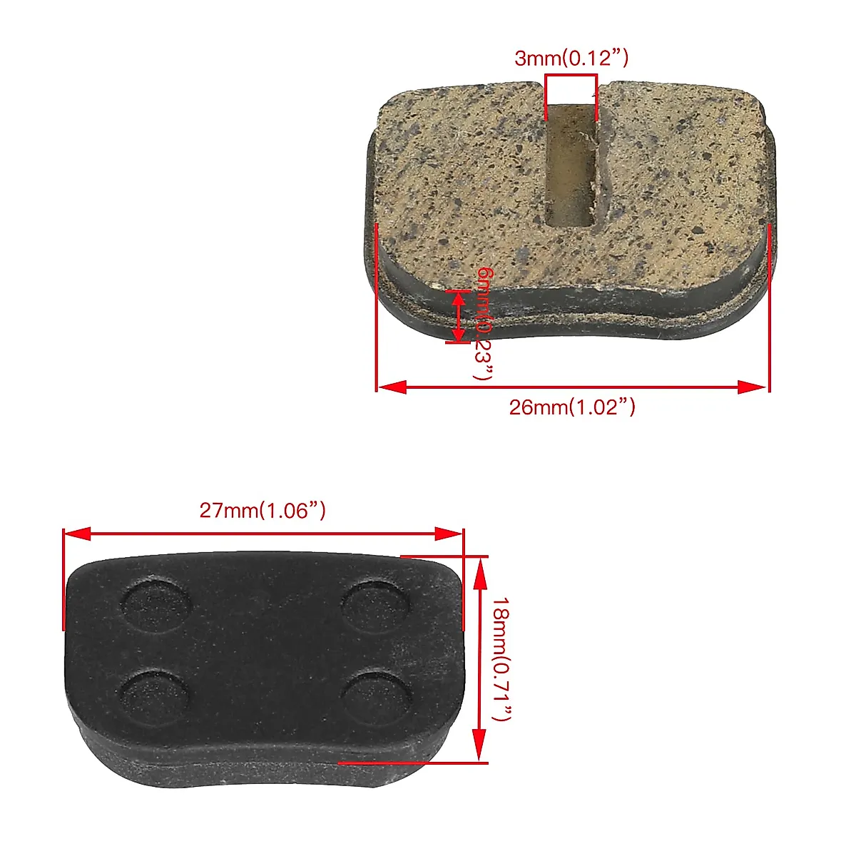 YOXUFA Mini Bike Brake Pads Disc Brake Pads for 79cc 97cc 100cc Coleman CT100U CC100X Baja Doodle Bug DB30 Motovox MBX10 Monster Moto MMB80 MMB105 49cc SYX Moto Mototec Pocket Dirt Bike ATV Parts