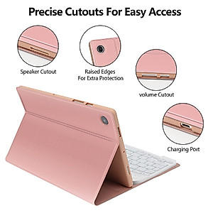 Keyboard Case for Samsung Galaxy Tab A8 10.5 inch 2022, 7 Colors Backlit & Magnetic Detachable Bluetooth Keyboard, Slim Soft Folio Tablet Cover Case for Tab A8 SM-X200/X205/X207, Auto Sleep/Wake Up