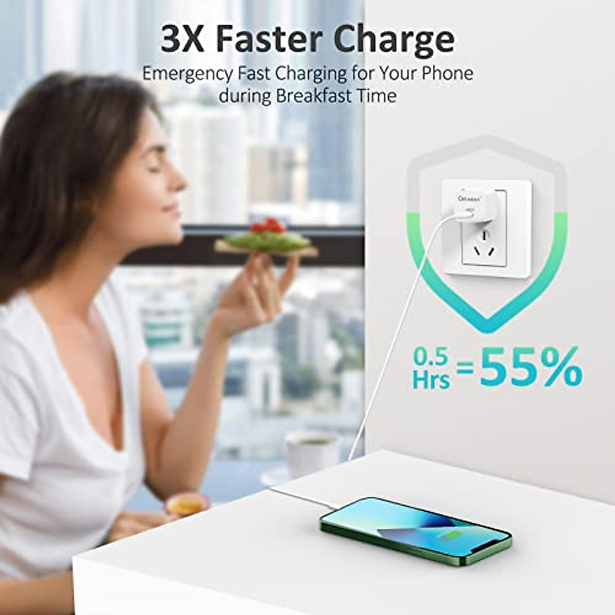 Cistozon iPhone Fast Charger Block, 20W USB C Power Adapter Wall Charger for iPhone 14/14 Pro/14 Pro Max/14 Plus/13/13Pro Max/12 Pro Max/11/11 Pro Max/iPad Pro, Samsung Galaxy S22/21/20