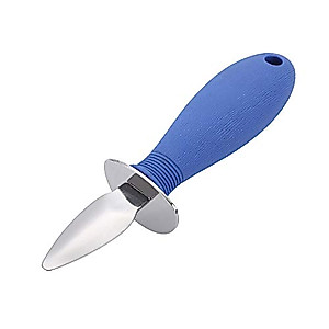 Awxlumv Oyster Knife Shucker Large Handle Seafood Opening Ark Shell, and Other Shellfish Tool Blue 2 Pcs Kit