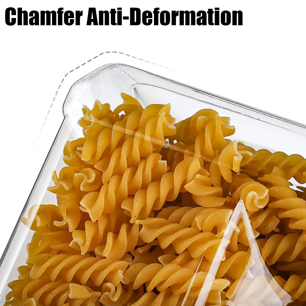 Lawei Square Plastic Jars with Lids - Clear Empty Storage Containers for Food Storage, Plastic Food Jars with Easy Grip Handles for Dry Goods Cookies Rice and More (6 Pack 60 Oz)