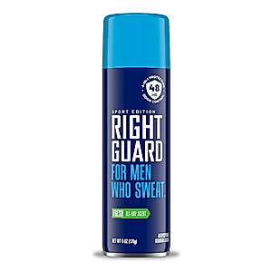 Right Guard Sport Antiperspirant & Deodorant Spray | 4-in-1 Protection Spray Deodorant For Men | Blocks Sweat | 48-Hour Odor Control | Fresh Scent, 6 oz.