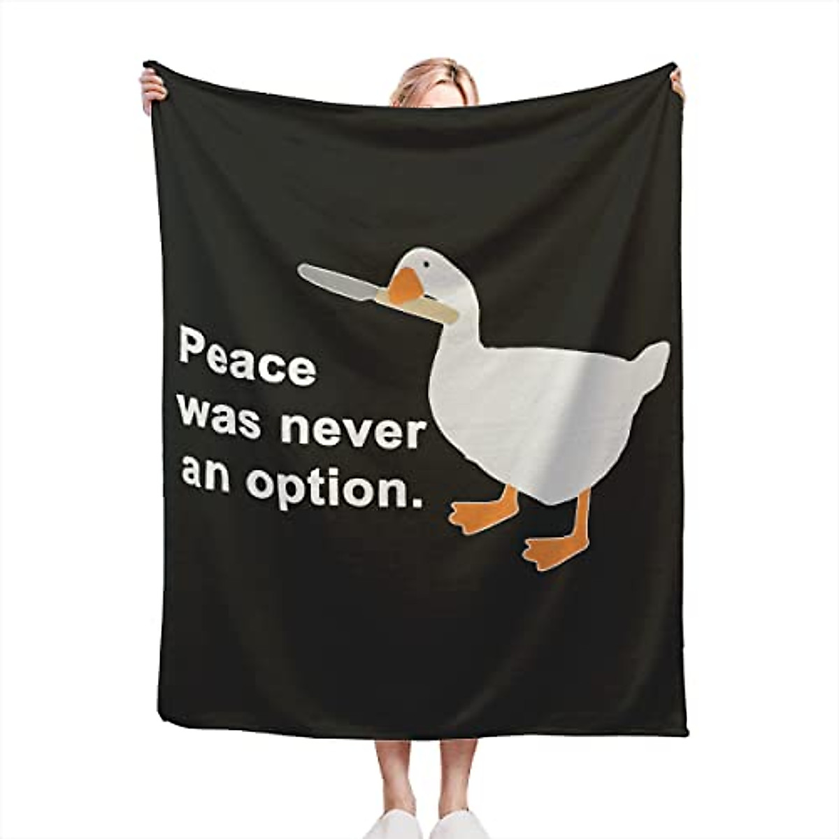Peace was Never an Option Goose Super Soft Flannel Throw Blanket 50"x40" Lightweight Shaggy Air Conditioner Blanket Cooling Summer Blanket Towel Blanket for Couch