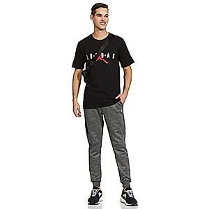 Jordan Air Black/White/Red Wordmark Men Short Sleeve T-Shirt - L