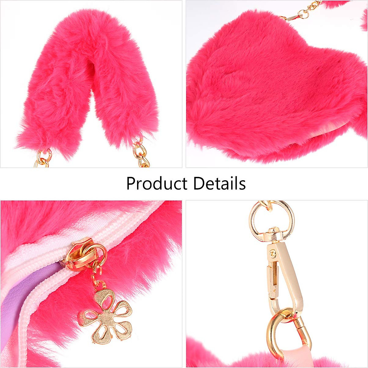 CALLARON Lovely Handbag Plush Handbag 1pc Shaped Bag Fur Christmas Miss Plush Bag -shaped Handbag Carteras Para Mujer De Colgar Hombro