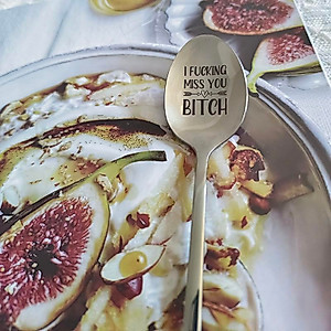 BFF Bestie Spoon Gifts for Women Girls I Fucking Miss You Bitch Spoons Gifts for Best Friend Long Distance Friendship Gifts for Women Friends Moving Going Away Gift for Girlfriend