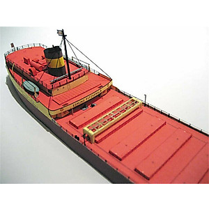 TECKEEN 1/400 Scale Paper Ship Model Alloy Fighter Military Model Diecast Plane Model for Collection SS Edmund Fitzgerald Ore Carrier Ship