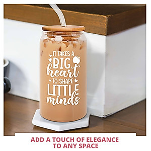 Teacher Appreciation Gifts - Teacher Gifts for Women, Gifts for Teachers Women - Thank You Teacher Gifts, Back To School Day Gifts for Teachers, Teacher Birthday Gifts for Women - 16 Oz Can Glass