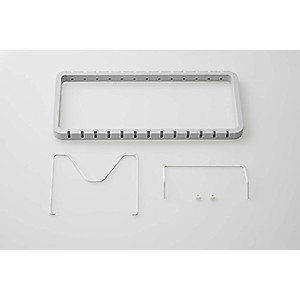 Yamazaki 3965 Under-Sink Extendable Pot Lid & Frying Pan Stand, White, Approx. W 17.7-32.3 x D 7.9 x H 6.9 inches (45-82 x 20 x 17.5 cm), Plate, Kitchen Storage, Handle Rest