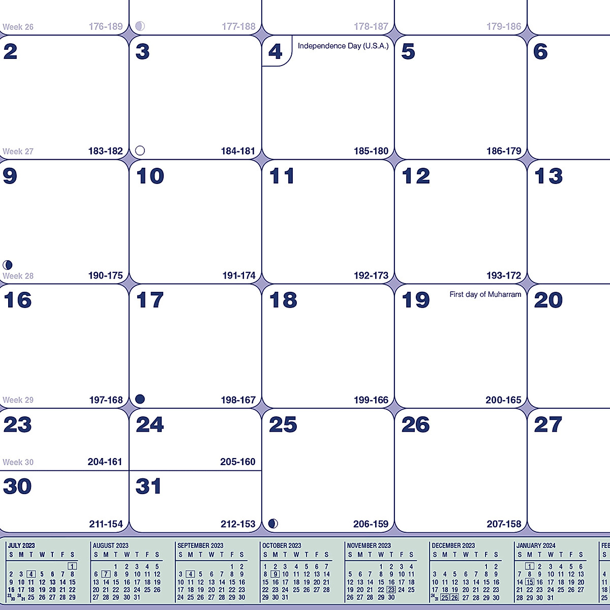 Brownline Academic Monthly Desk Pad Calendar, 13 Months, July 2023 to July 2024, 11" x 8.5" (CA181721-24)