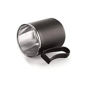 Dynore Stainless Steel Insulated 1 Pc Double Walled Plastic Covered Travel Tea/Coffee Mug with Lid- Black