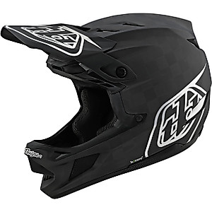 Troy Lee Designs D4 Carbon Full Face Mountain Bike Helmet for Max Ventilation Lightweight MIPS EPP EPS Racing Downhill DH BMX MTB - Adult Men Women - Black/Silver, Medium