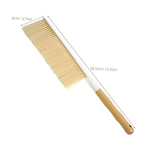 COOLHIYA Dust Brush Cleaning Brush Hair Broom Whisk Brooms Soft Brush Soft Bristle Hair Brush Handheld Broom Stains Remover Brush Kitchen Brush Keyboard Brush Hand Broom Beige The Pet
