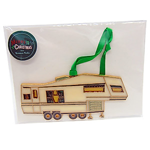 Camper Christmas Tree Ornament Holiday Decoration Fifth Wheel Camping Decor, 6 inch
