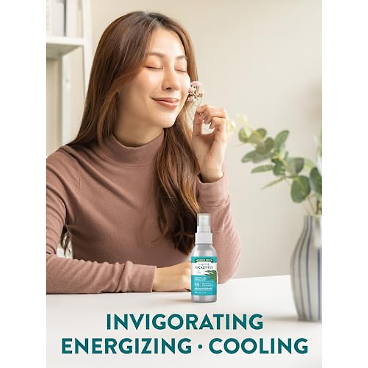 Nature's Truth Eucalyptus Mist Spray 2.4 fl oz | 100% Pure Essential Oil for Aromatherapy | GC/MS Tested