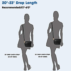 SeptCity Grain Leather Adjustable Shoulder Straps -1.2 CM Width (Brown)