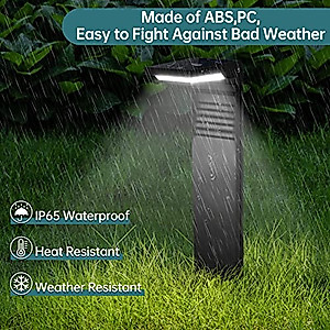 Solar Pathway Lights,2 Pack Solar Path Lights with 2 Modes Bright White Lights Outdoor Waterproof Solar Landscape Lights Solar Powered for Yard,Driveway,Sidewalk,Lawn,Garden
