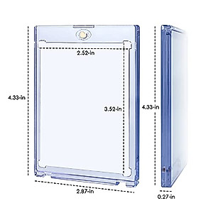10 ct Magnetic Card Holders for Trading Cards, 35 pt Hard Plastic Protector fit for Standard Cards, MTG Cards, YUGIOH Cards, Sports Cards, Baseball Cards Toploaders