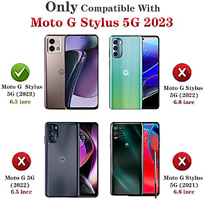 for Moto G Stylus 5g 2023 Case with Screen Protector, 360°Military Grade Rotatable Kickstand (Heavy Duty) Shockproof Protective Cases for Moto G Stylus 5G 2023 (Green)