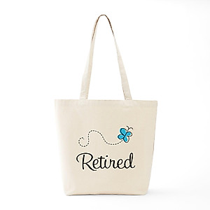 CafePress Pretty Retired Retirement Tote Bag Canvas Tote Shopping Bag