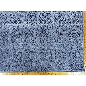 Unique Loom Del Mar Collection Area Rug - Jennifer (10' 6" x 16' 5" Rectangle, Blue/ Navy Blue)