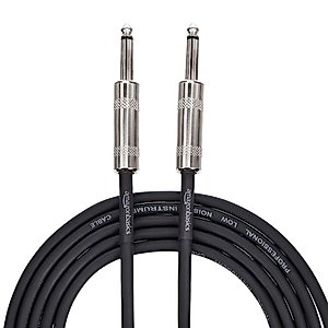 Amazon Basics TS 1/4 Inch Right-Angle Instrument Cable for Electric Guitar, 10 Foot, Black
