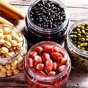 6 Ounce Plastic Jars with Aluminum Lid Leak Proof Clear Containers Jars for Store Liquid, Cosmetic, Cream, 6 Pcs