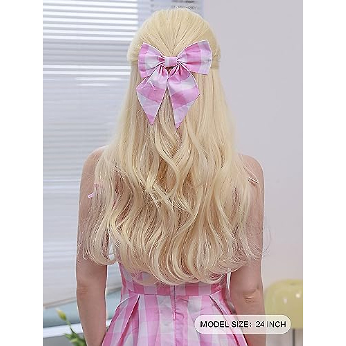 Barbie Wig Long Blonde Wigs for Women Loose Body Wave Wig Synthetic Lace Front Wig Blonde Hairline Heat Resistant Washable Trimmable Curlable Hair