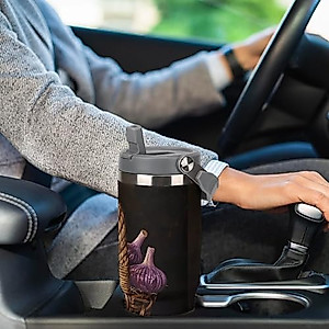 SYJTGDE Large Capacity Car Cup Garlic in Flower Basket Fashionable Upgrade Car Cup Advanced And Beautiful Travel Cup